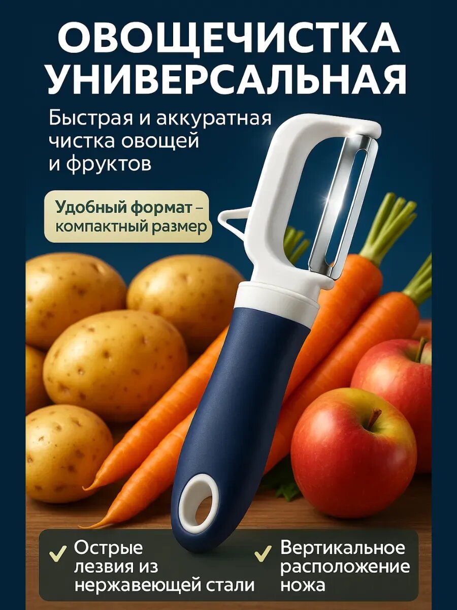 Овощечистка ручная для чистки овощей вертикальная