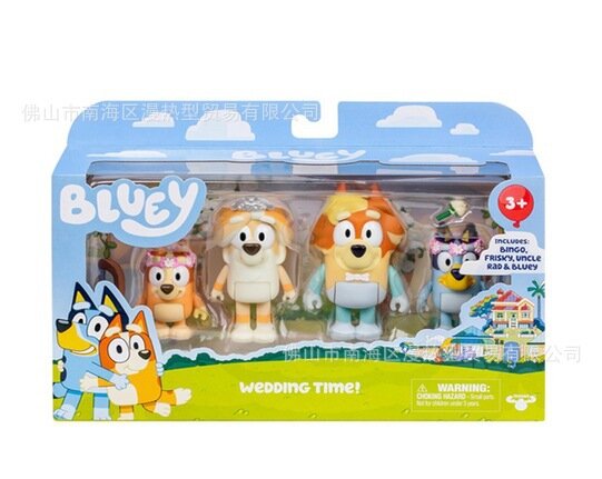 Фигурки семьи Bluey - подвижная кукла Bluey, аниме декор