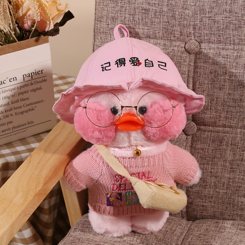 Плюшевая игрушка кукла утка с гиалуроновой кислотой Lalafanfan Cafe Mimi Ins маленькая желтая утка