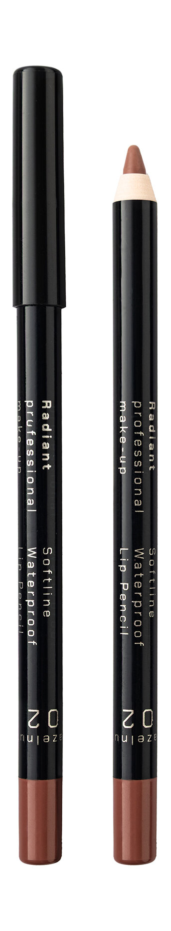 RADIANT PROFESSIONAL MAKE-UP Карандаш для губ Softline Waterproof Lip Pencil водостойкий, 1,2 г, 02 Орех