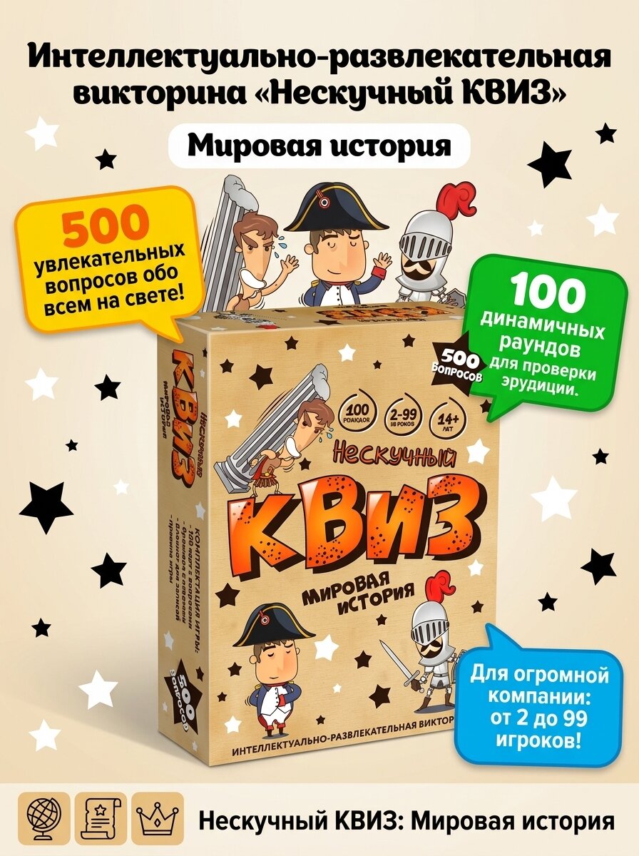 Нескучные игры Игра "Нескучный Квиз. Мировая история"