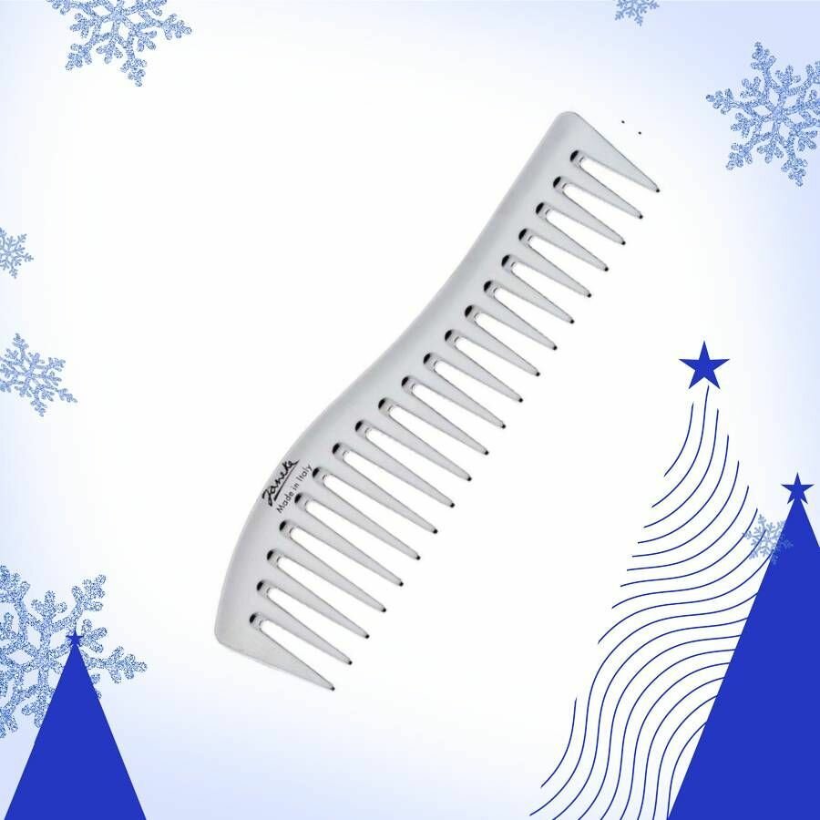 Janeke Wavy comb Расческа для волос хромированная