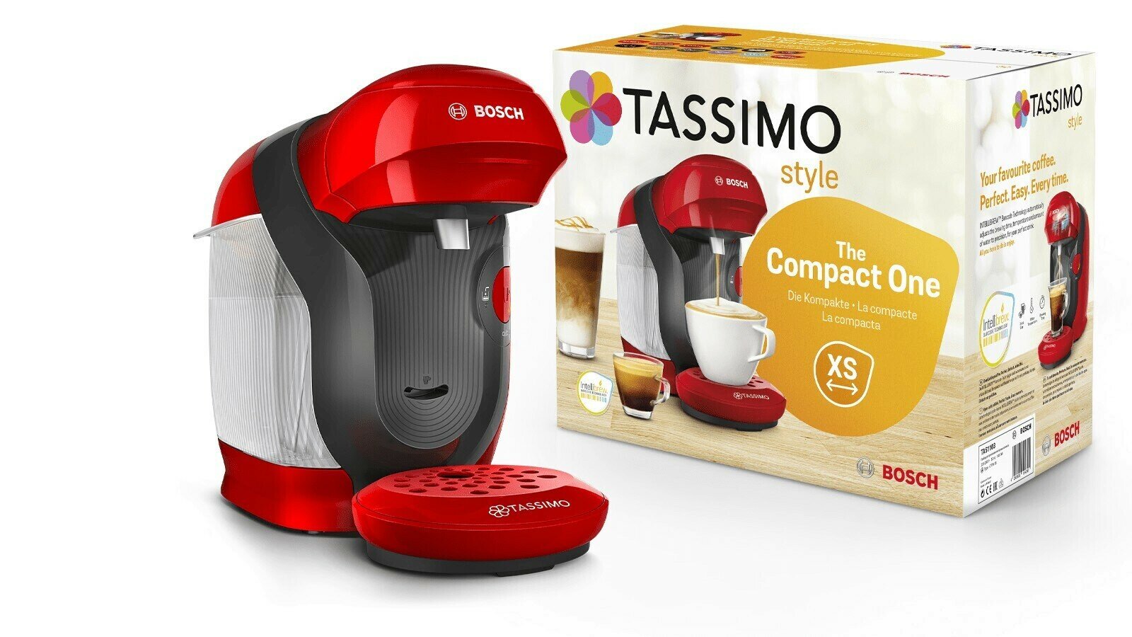 Tassimo Капсульная кофемашина Tassimo Style TAS1103, красный