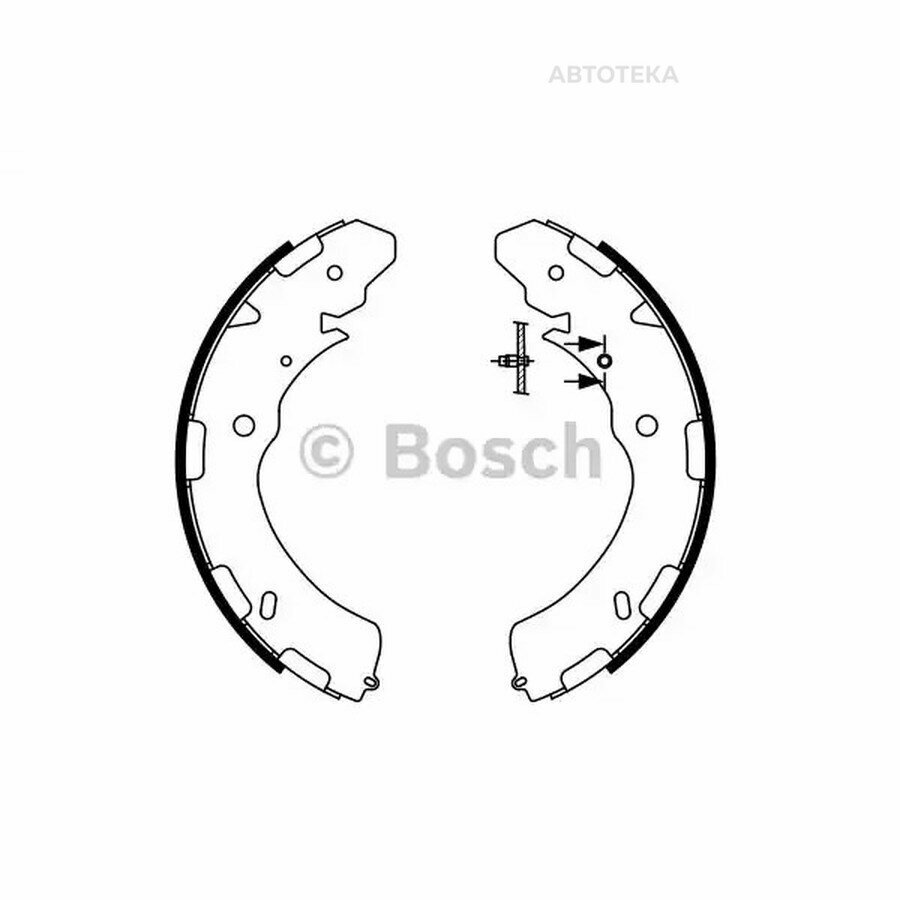 Колодки торм. бараб.[300x50] BOSCH 0986487758 MITSUBISHI L200 2.5 11.05-> SUBARU Legacy V 2.0-2.5 09.09-> Outback 2.0-3.6 09.09->