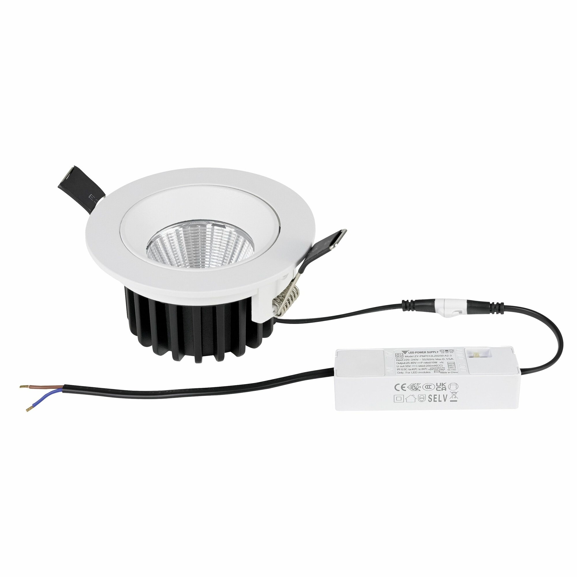 Светильник встраиваемый поворотный 10W 38G белый Soffi IP65 Lightstar 212446IP65