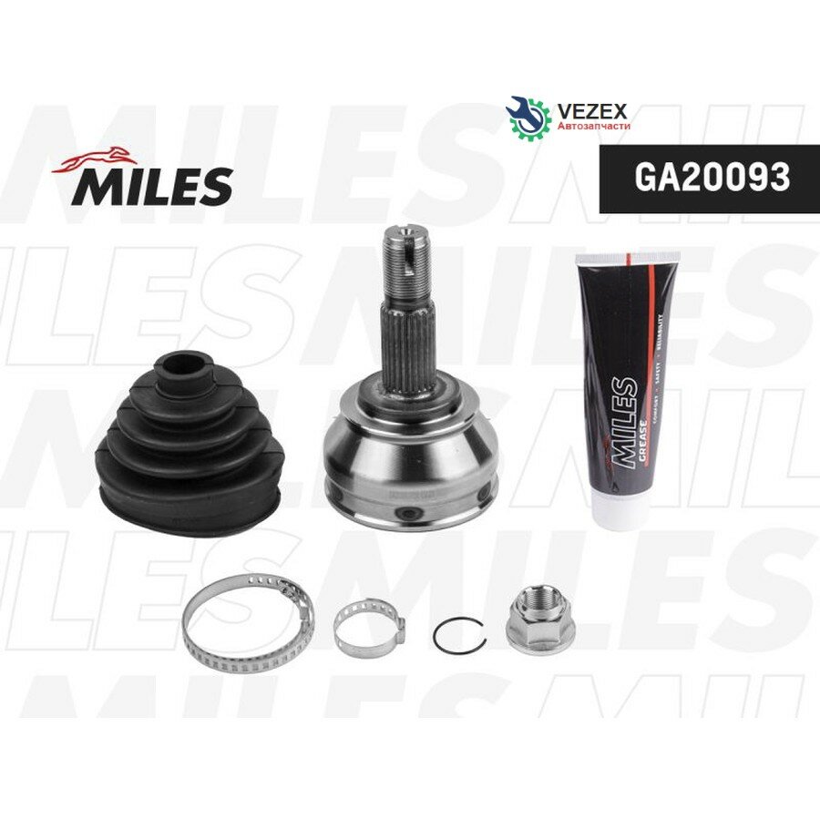 MILES GA20093 ШРУС наружный FIAT MAREA/BRAVO/BRAVA/ALFA ROMEO 145-147 1.6-2.0 94-01 (SKF VKJA3154) GA20093