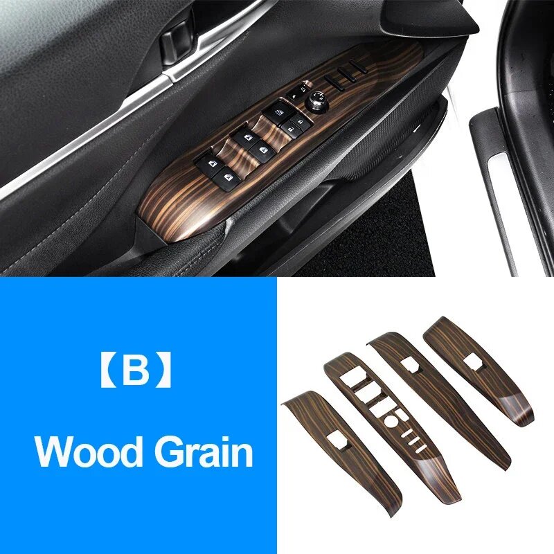 Для Toyota Camry 70 XV70 2018-2023 гг. (гибрид): накладка на панель управления B Wood grain