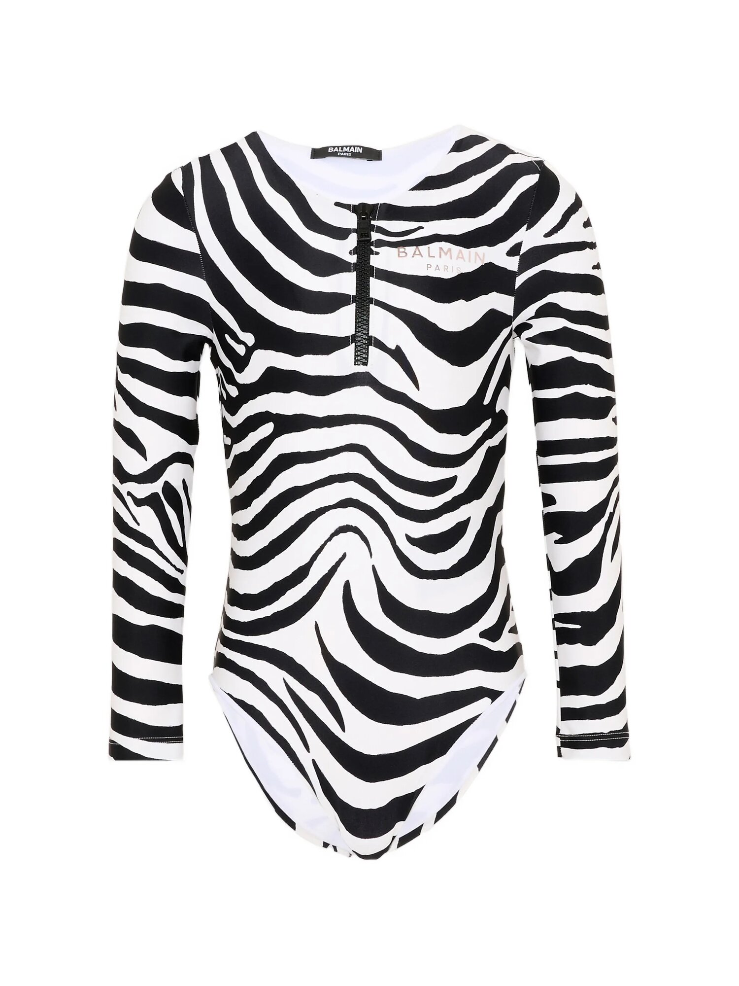 Купальник Zebra-print long-sleeve swimsuit