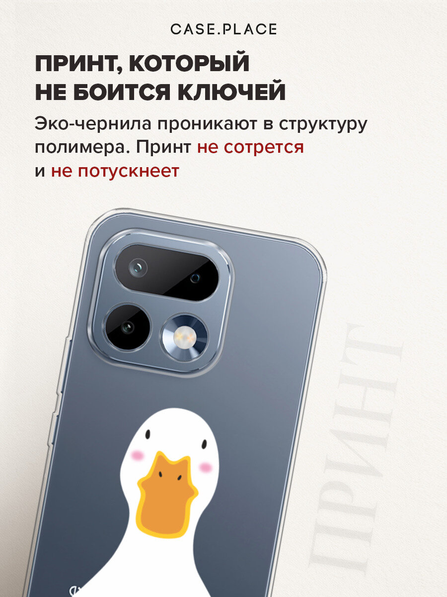 Чехол на Realme 16 Pro / Реалми 16 Про с принтом Портрет гуся — фото 1