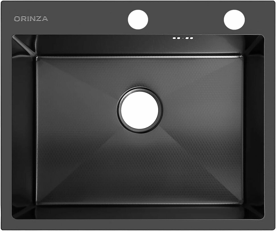 Кухонная мойка ORINZA ORS.600.505. BLACK. DECOR 60x50,5 см, черный декор