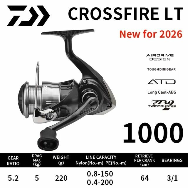 Daiwa 26 CROSSFIRE LT 1000 катушка безынерционная