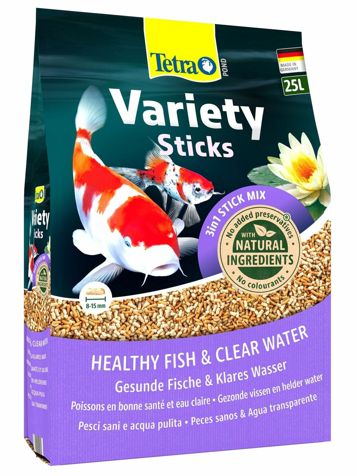 Корм для прудовых рыб Tetra Pond Variety Sticks (3 вида палочек) 25 л — фото 1