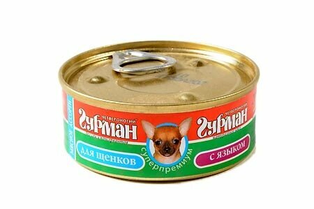 Консервы Четвероногий Гурман для щенков Мясное ассорти с Языком 100г