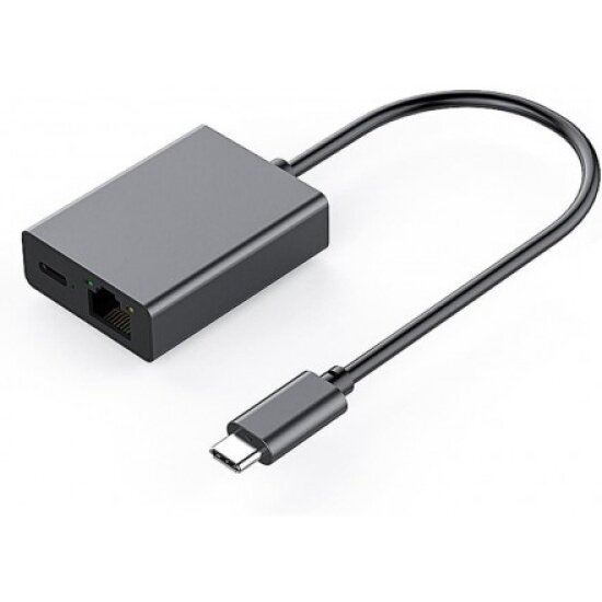 Адаптер 2 в 1 Ks-is KS-960C USB-C(M) - Ethernet RJ45 (F) + PD (F)