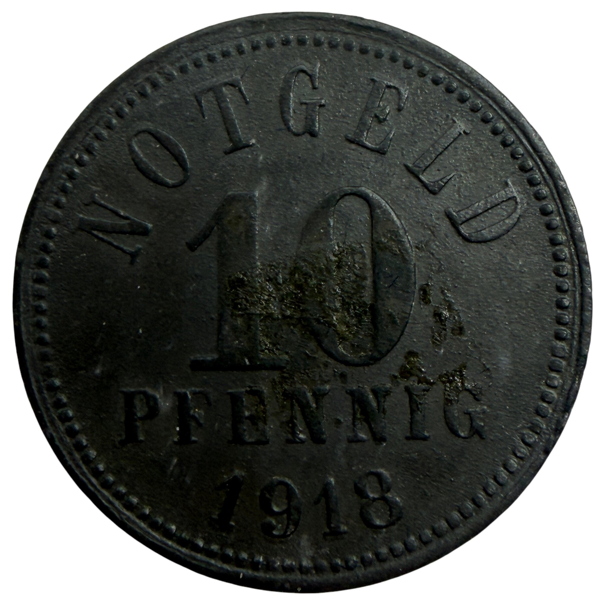 Германия, Германская империя, Бад-Киссинген 10 пфеннигов 1918 г. (Zn)