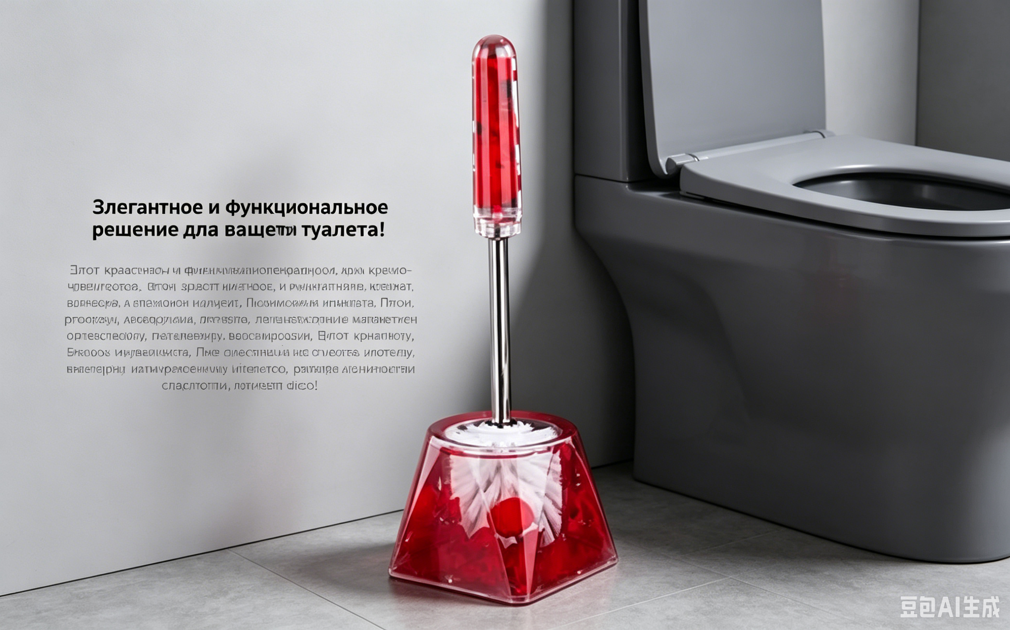 Семейный ершик для унитаза, акриловый материал, красный, практичный
