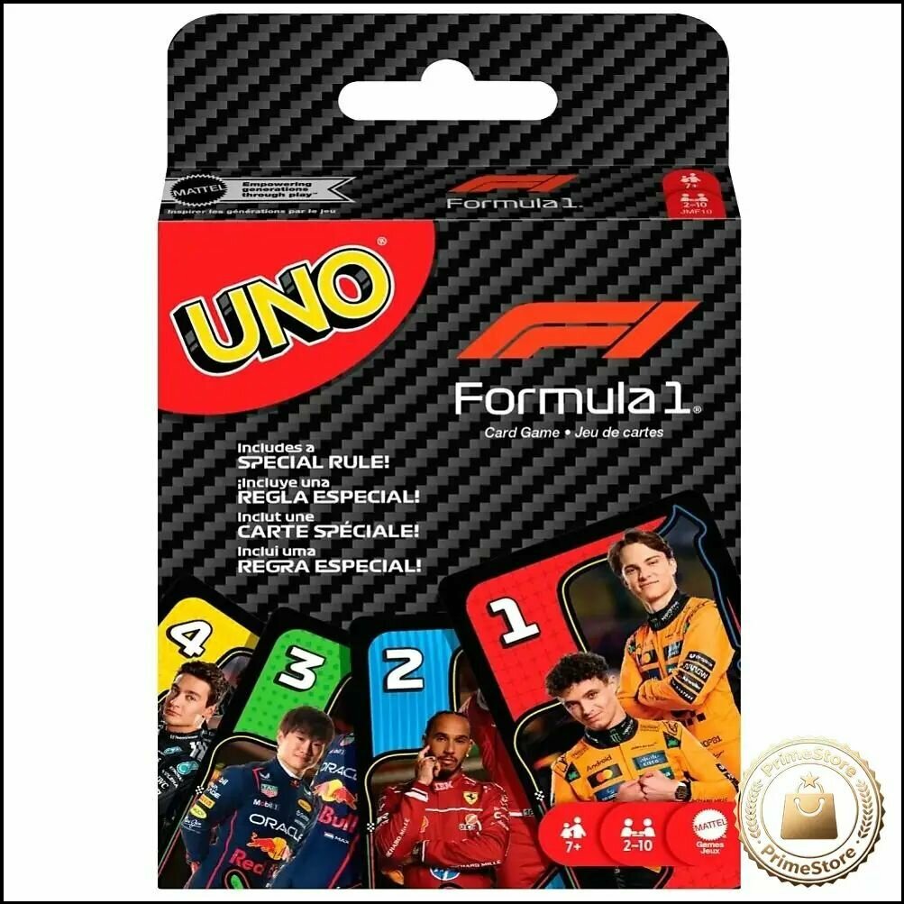 Mattel Games Uno Formula 1 - Настольная карточная игра Формула 1 JMF10