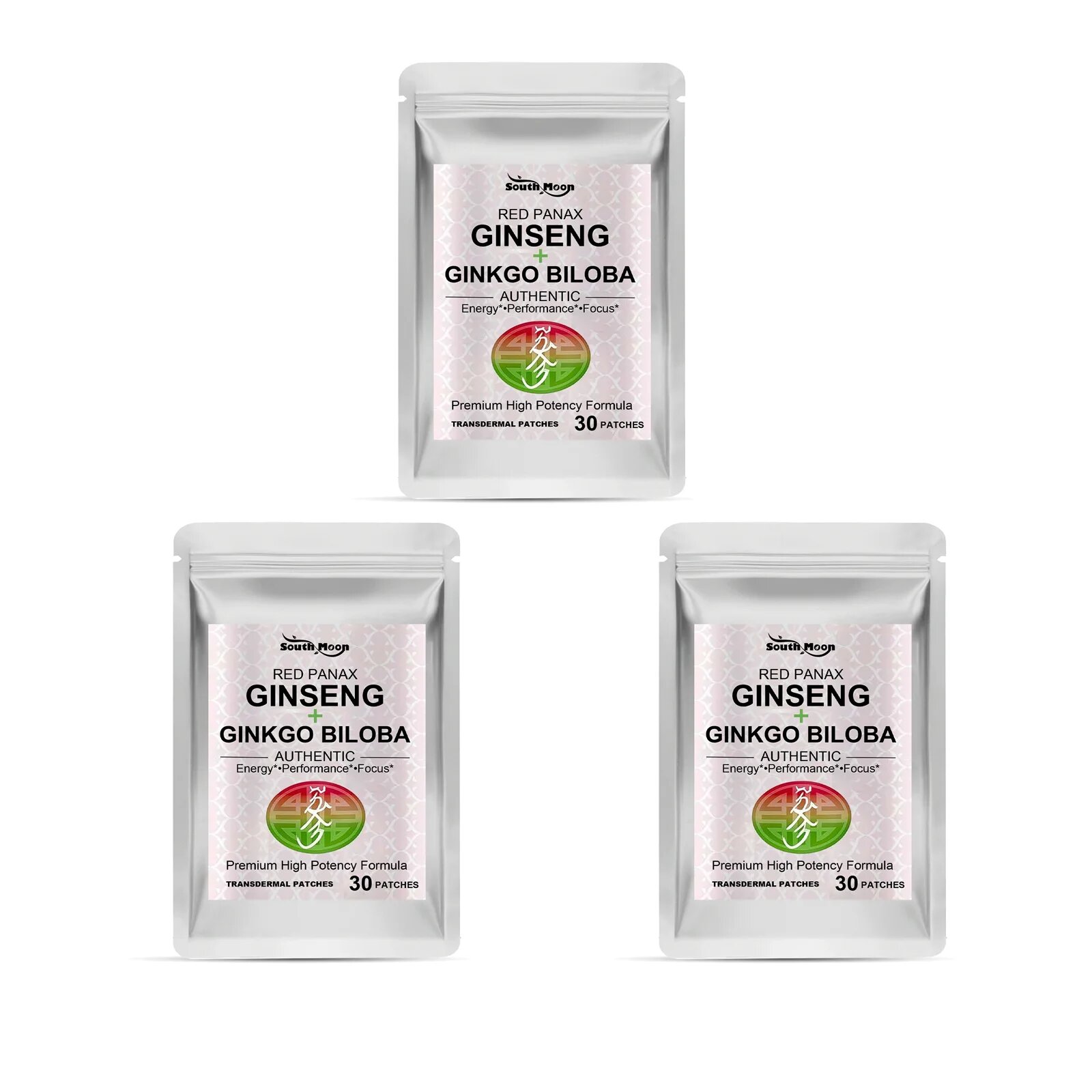 Трансдермальные пластыри с красным женьшенем Panax 3 x 30pcs in bag