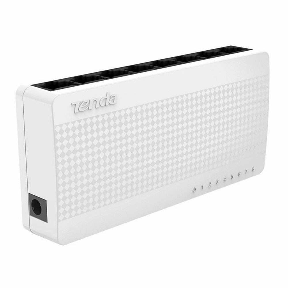 Коммутатор TENDA S108 8 портов (8x100Mbs, неуправляемый, настольный, корпус-пластик) (TENDA S108)