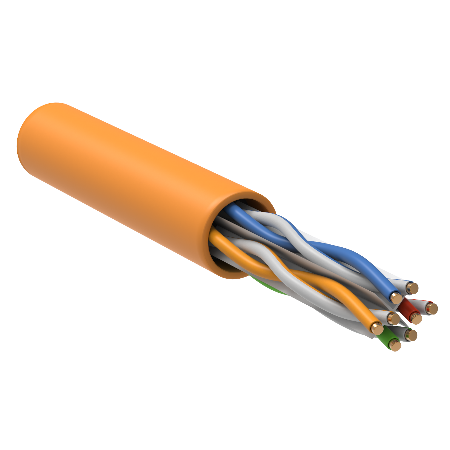ITK Витая пара U/UTP 6 4х2х23AWG LSZH оранжевый (305м) РФ/Т, IEK LC1-C604-127-T-R (1 упак)