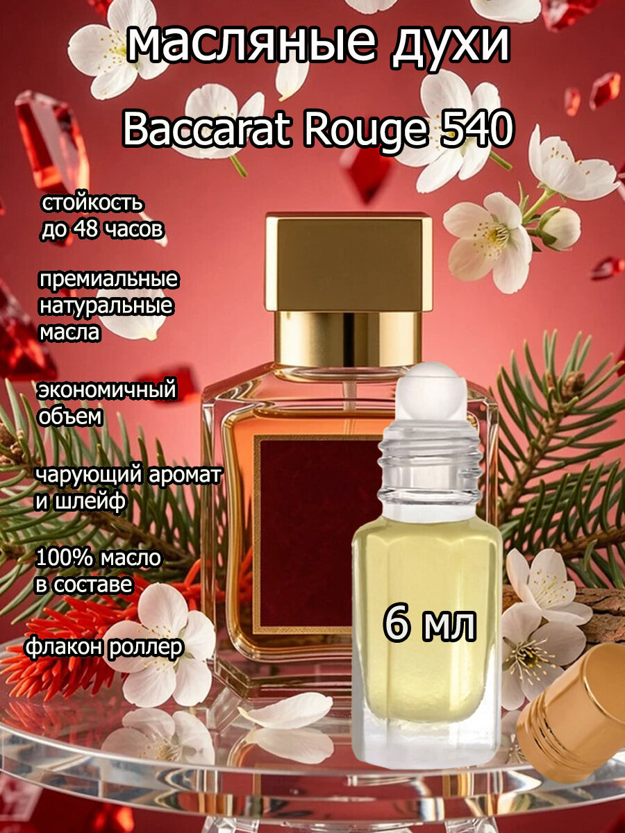 Духи унисекс /Baccarat Rouge 540 / баккара 540 на масляной основе 6 мл