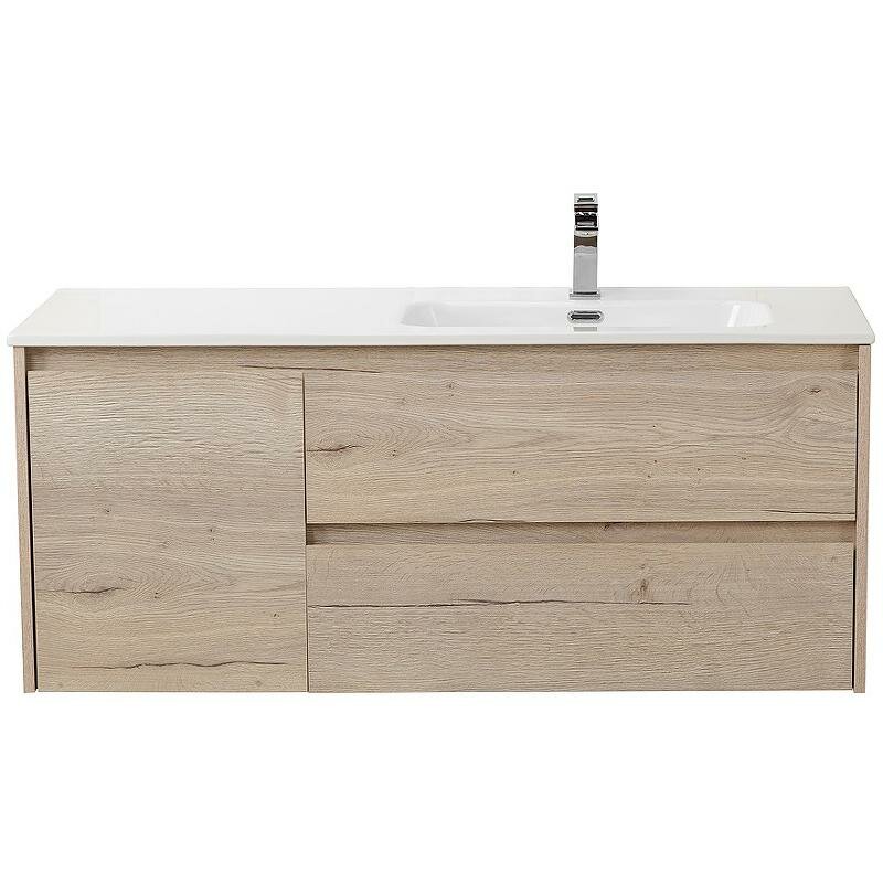 Тумба под раковину BelBagno Kraft 100 R KRAFT-1000-2C-1A-SO-RGB-R подвесная Rovere Galifax Bianco