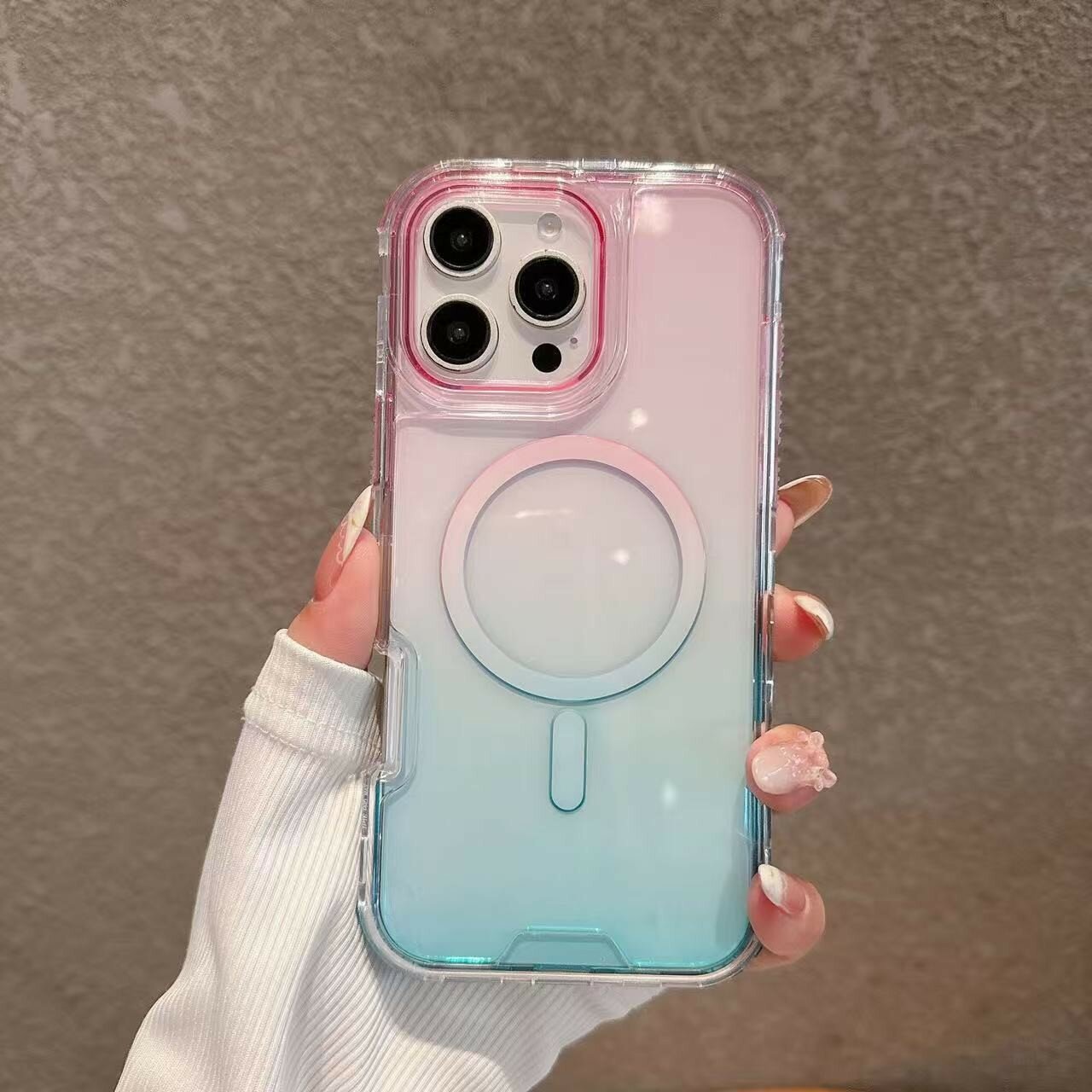 Uniq для iPhone 16 Pro чехол Iridescia (hologrophic) Pink (Magsafe)