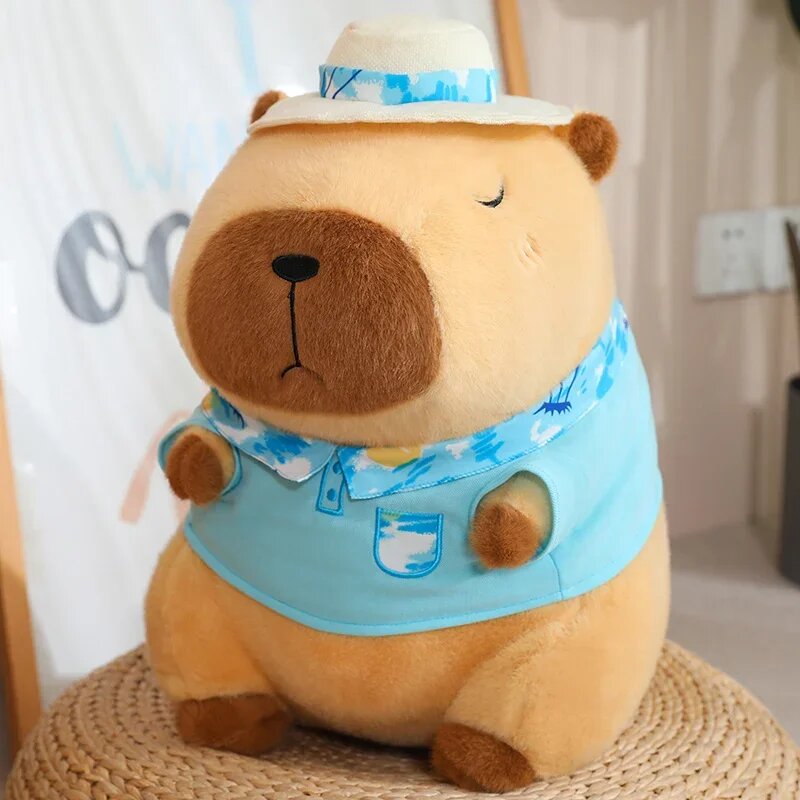 Розовая плюшевая игрушка капибара GDzaccly Светло-голубой, Blue capybara, about 40-45cm