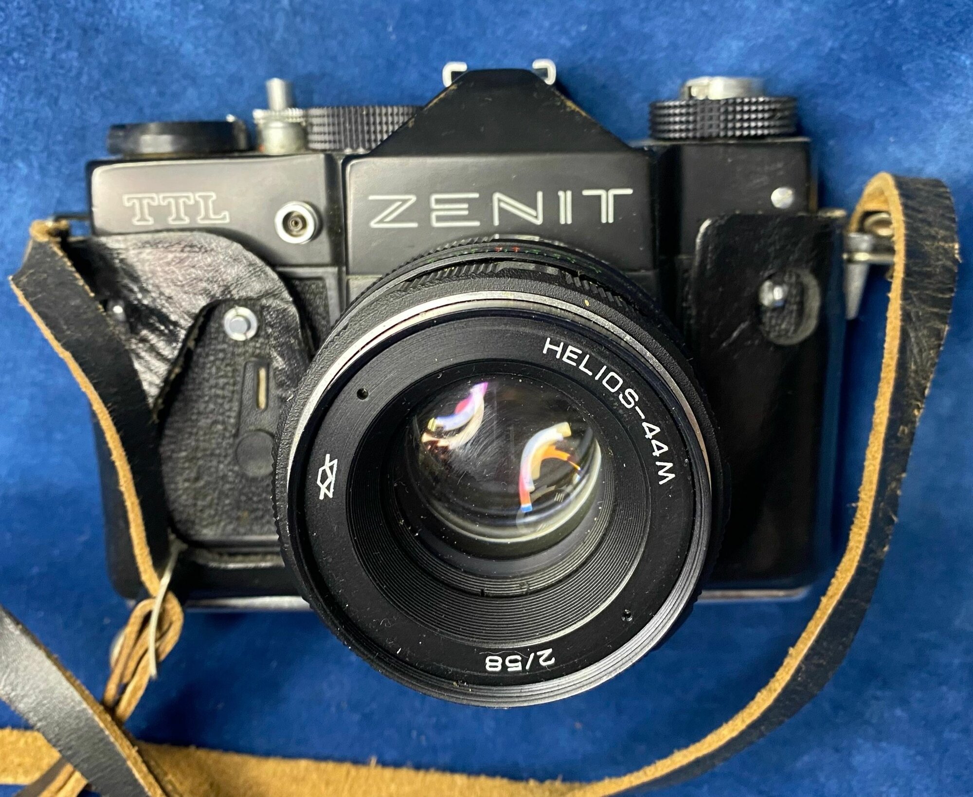 Винтажный советский фотоаппарат Зенит ТТЛ, Гелиос - 44М , 2/58, СССР