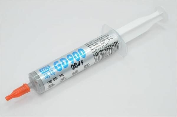Conductivity Electronics GD900-SY15 Термопаста: силиконовая; теплопроводность: 4,8 Вт/м К; удельная плотность: 2,3; рабочая температура: от -50 до +20