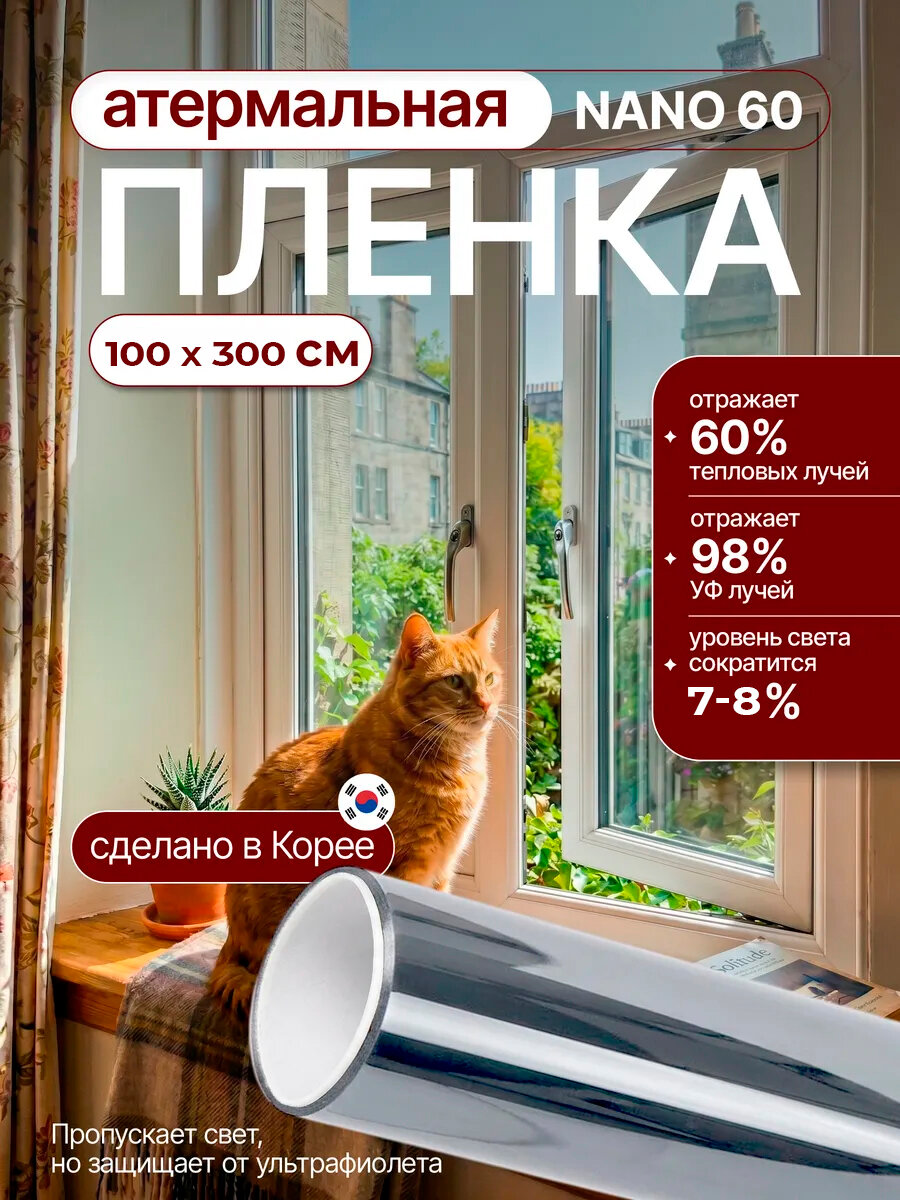 Пленка на окна от холода. Утепление окон пленкой. Reton Group 100 x 300 см