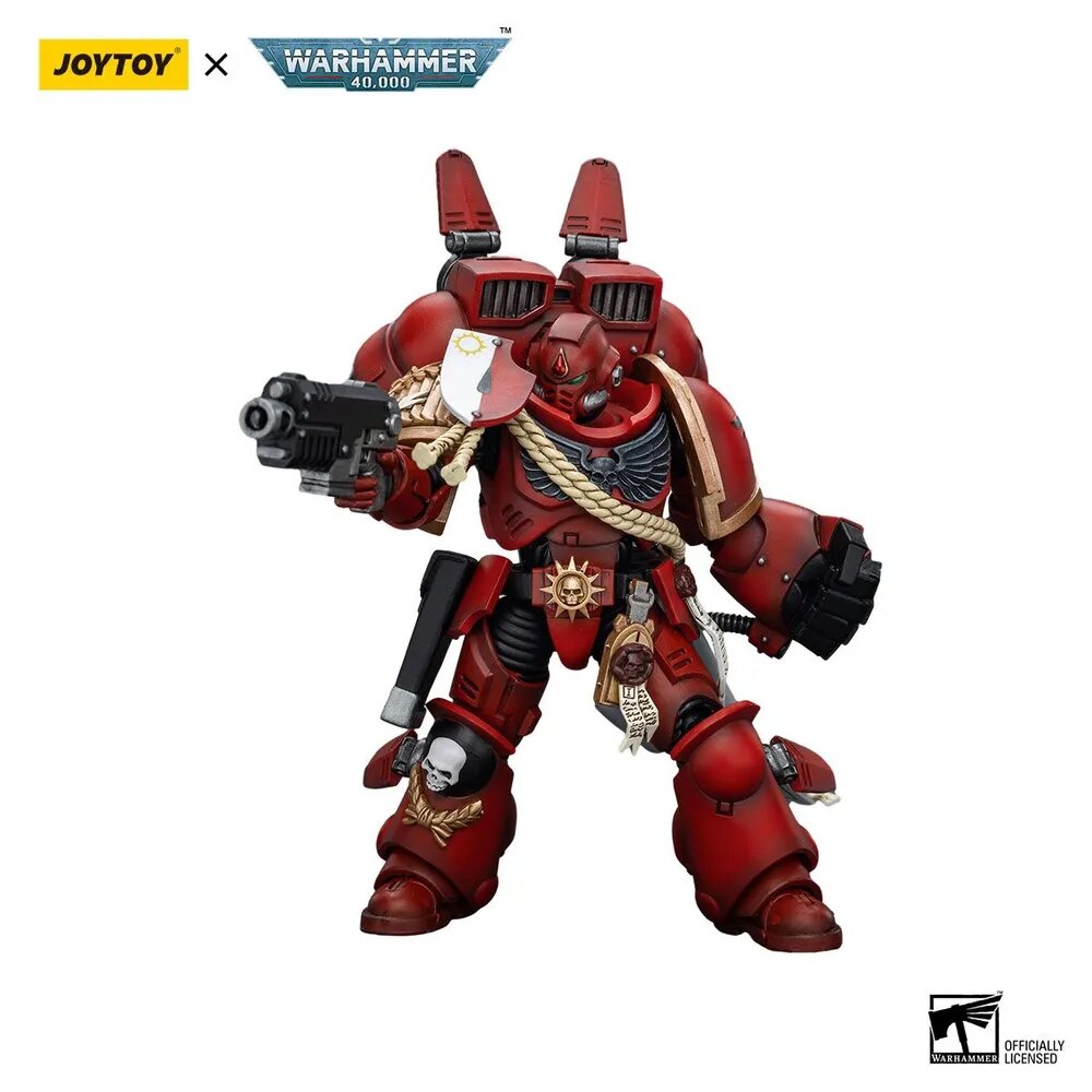 Подвижная фигурка JOYTOY Warhammer 30K 1/18 Action Figures Blood Angels Captain with Jump Pack