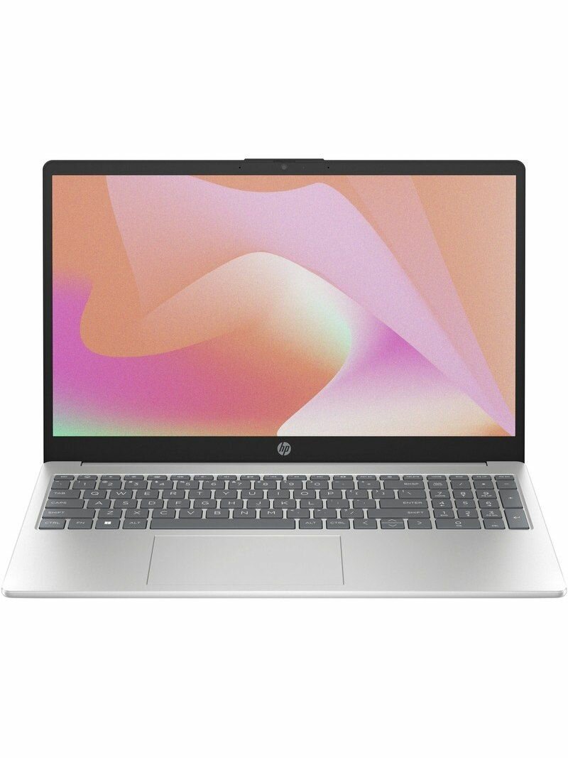 Ноутбук HP 15-fd0127dx, 15.6", IPS, Intel Core 7 150U 1.8ГГц, 10-ядерный, 16ГБ DDR5, 512ГБ SSD, Intel Graphics, Windows 11 Home, серебристый (b4hn8ua)