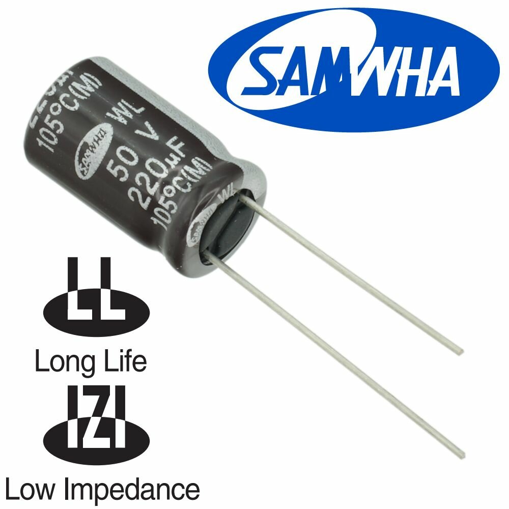 220мкФ 50В / WL / 10x16 / 105 С / конденсатор электролитический (3шт)