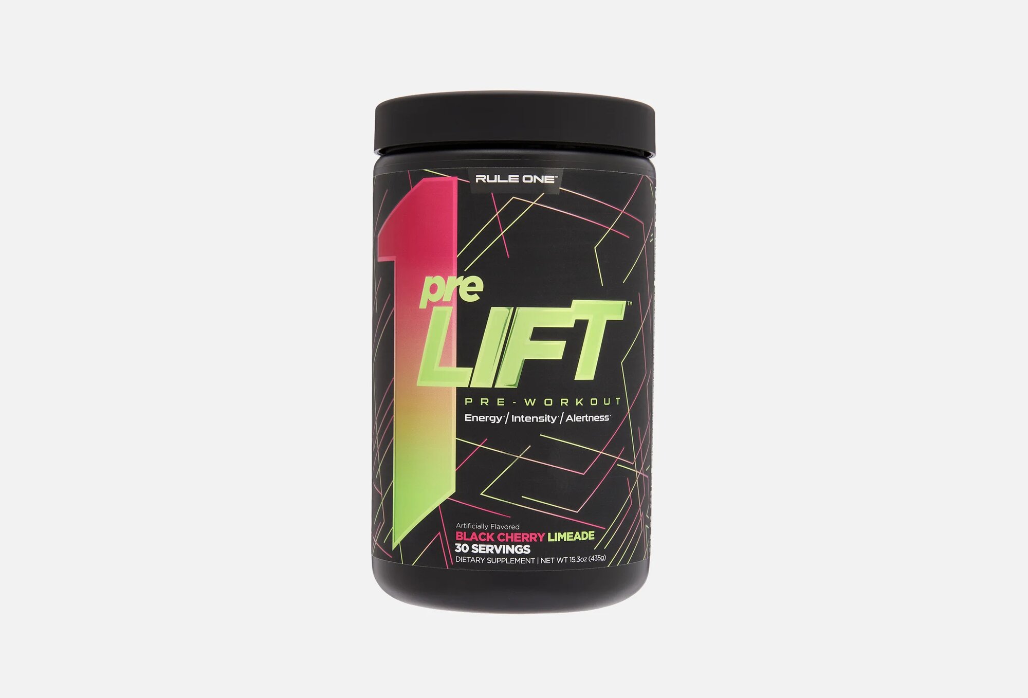 Rule 1 pre lift, черная вишня в порошке Предтренеровочный комплекс 435 г
