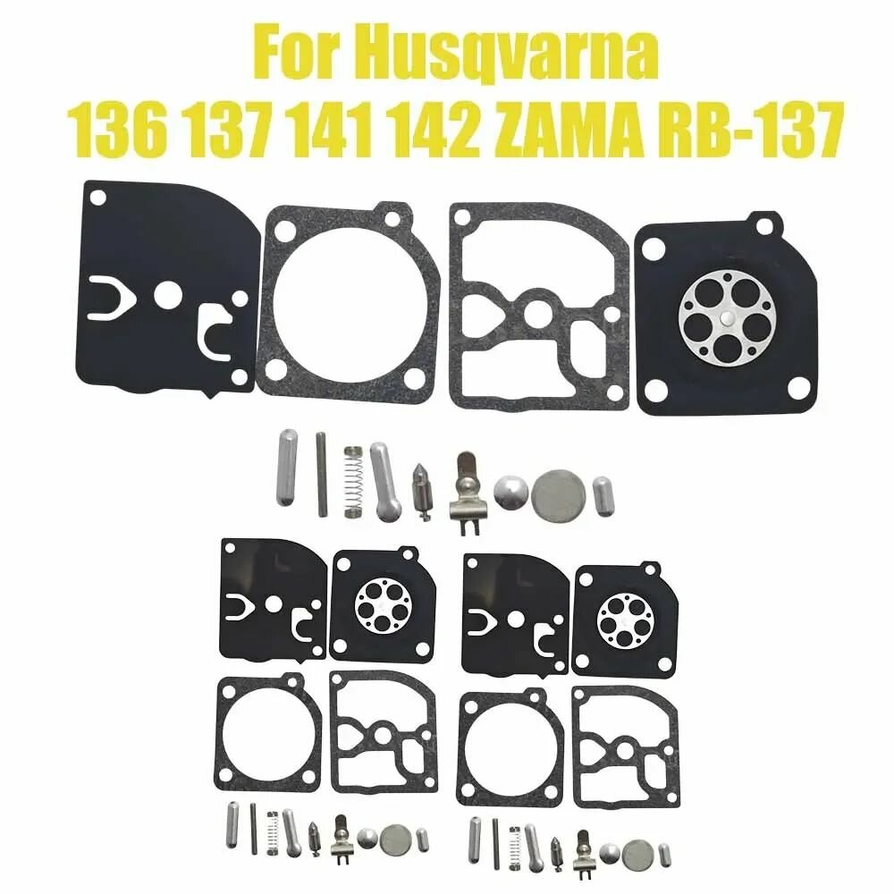 Ремкомплект диафрагмы карбюратора 3 шт. для Husqvarna 136 137 141 142 41 36 замена бензопилы ZAMA RB-137 C1Q карбюратор