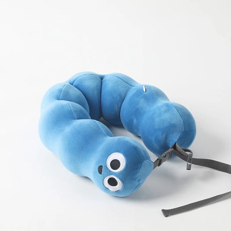 Подушка для шеи с эффектом памяти с рисунком тыквы pillow, Синий, Синий