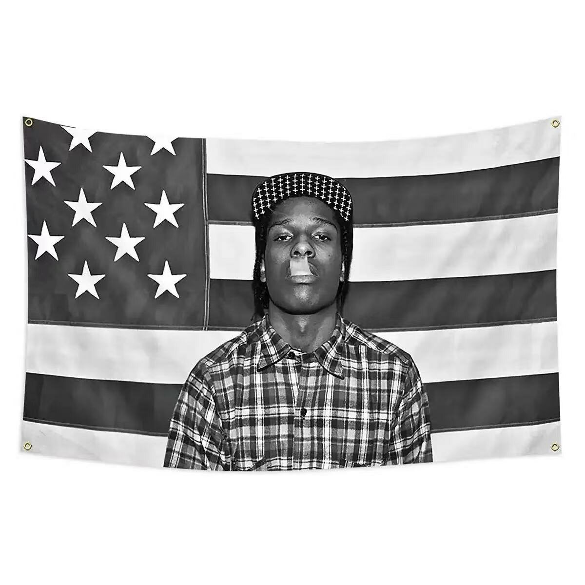 Флаг ASAP Rocky ASAP Mob 60x90 cm Модный гобелен Штамповка с четырьмя углами