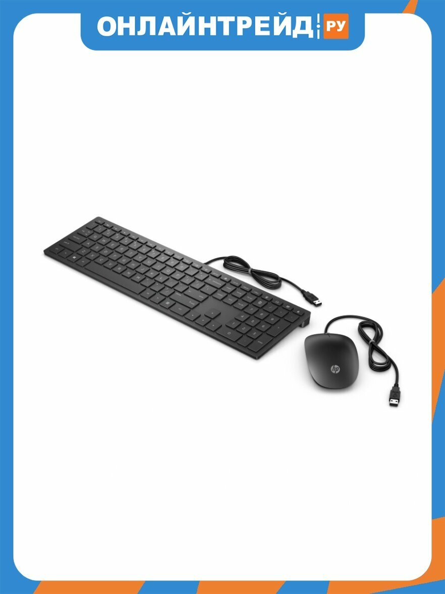 Клавиатура + мышь HP Pavilion 400 клав: черный мышь: черный USB slim (4CE97AA)