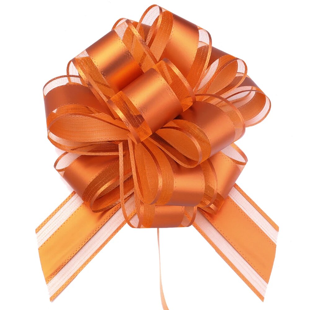 Большие пластиковые ленты с бантом для декора Оранжевый, 16cm --2pcs, Orange