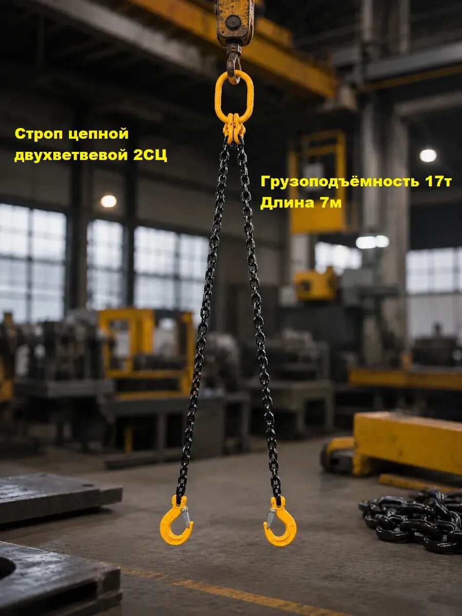 Строп цепной двухветвевой 2СЦ 17 т, 7 м