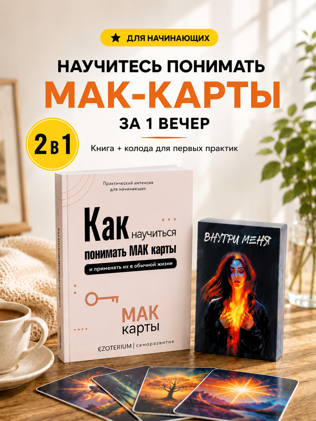Метафорические карты книга обучение набор с МАК карты EZOTERIUM