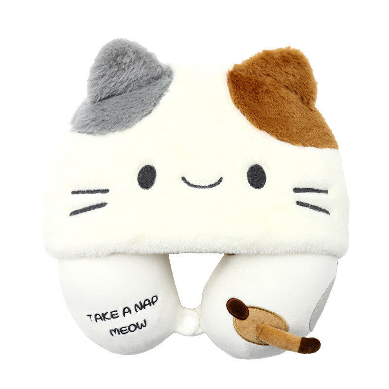 Adorable animal u pillow with memory foam for travel and sleep support style 23