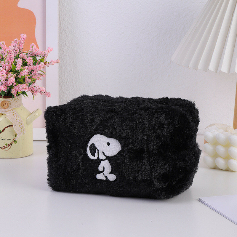 Snoopy character косметичка мягкий кошелек большой объем для женщин и подростков черный