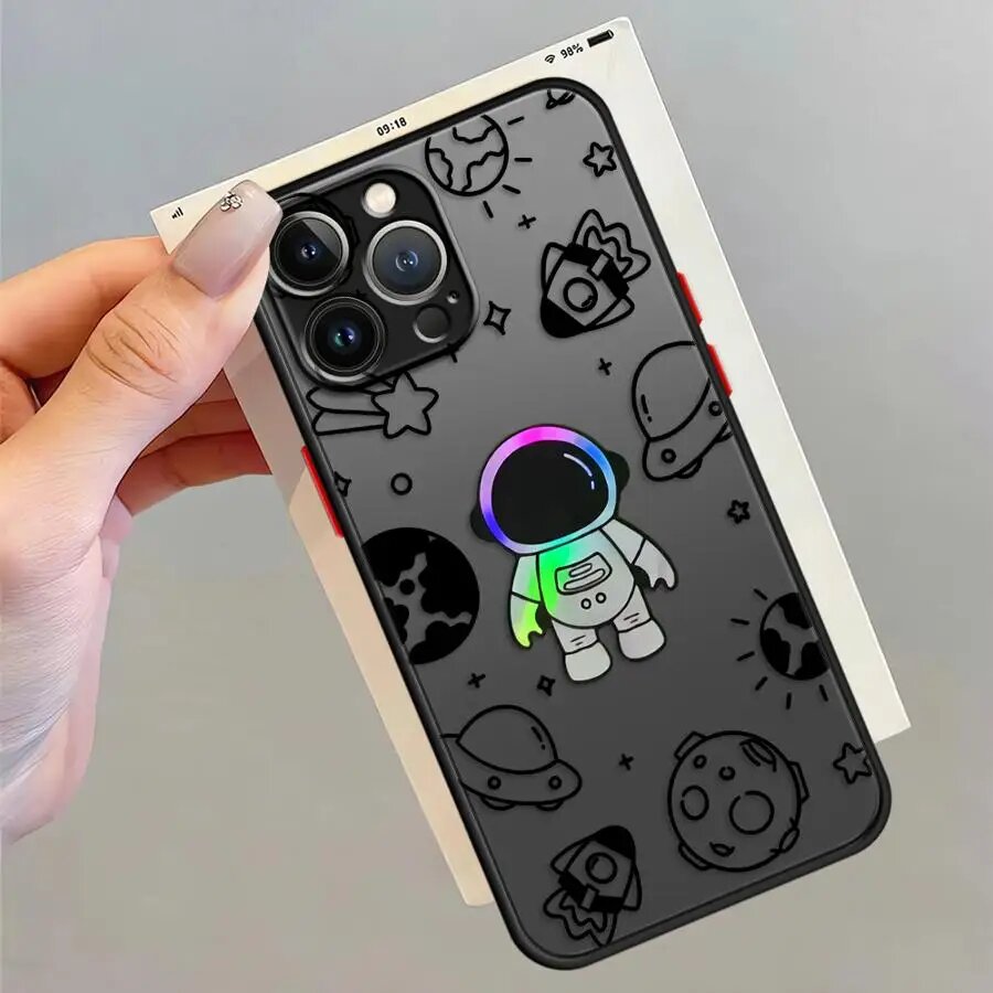 Чехол-накладка «Космонавт» для iPhone 17 Pro Max 14 Air XS XR 7 8 SE 16 iPhone17 Про Макс, Mix02