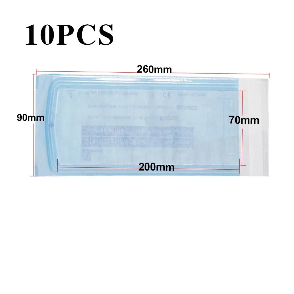 Одноразовые пакеты для стерилизации 10/20/50 шт. 10PCS L 90x260mm
