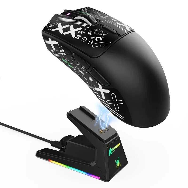 Беспроводная игровая мышь Attack Shark X1 40000 DPI Черный, X1 Black1