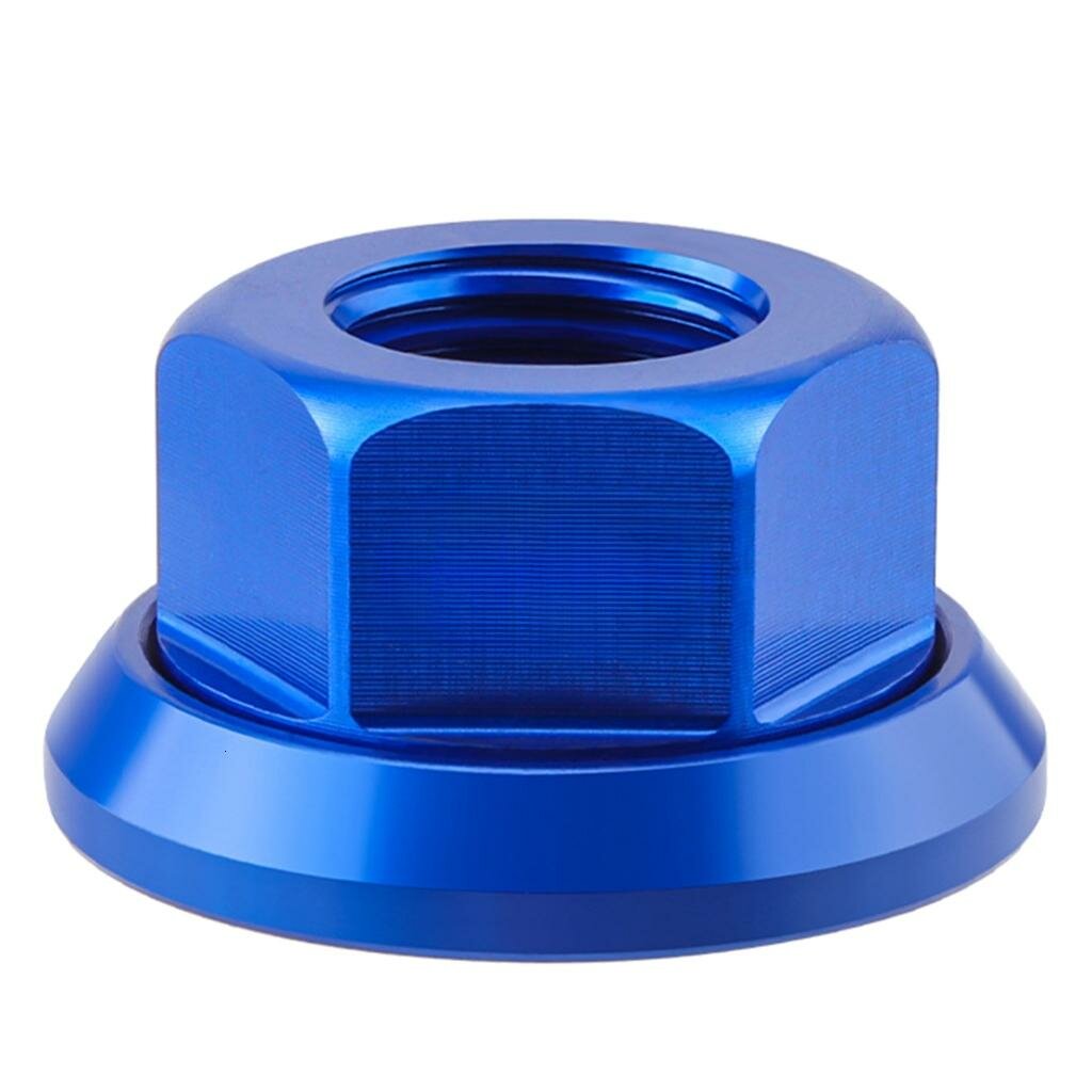 Алюминиевые гайки M10 для велосипедных втулок, Синий