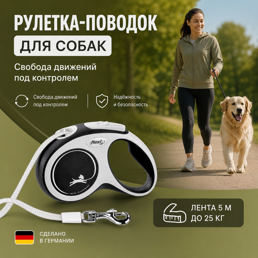 Регулируемый ошейник для собак, черный
