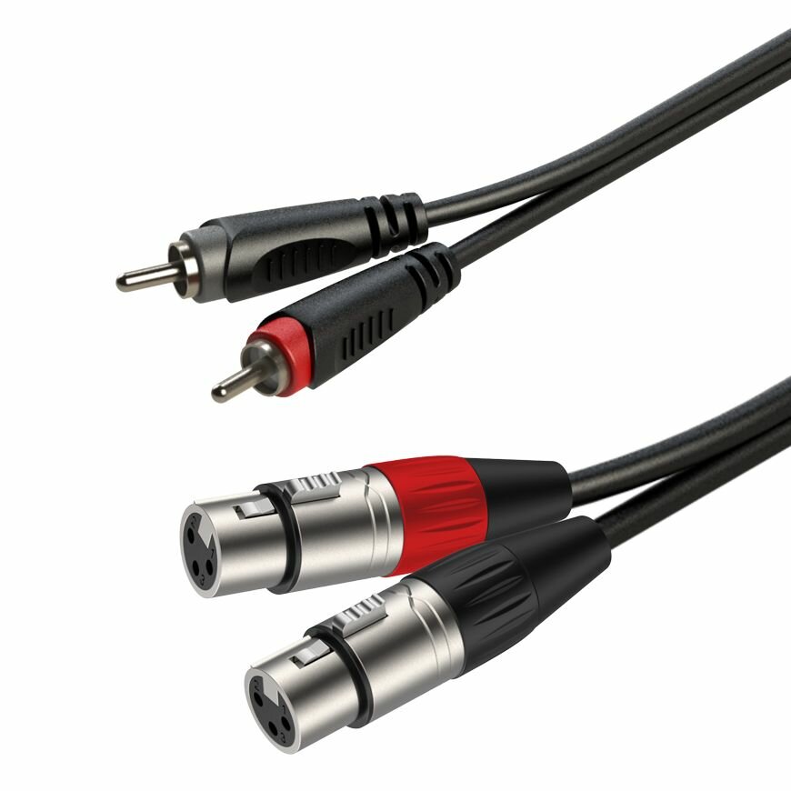 Roxtone Аудиокабель RCA/XLR, 1 м, черный